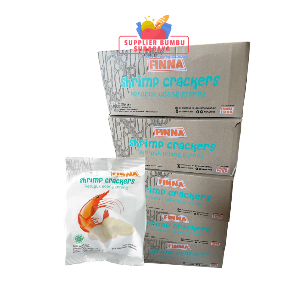 Jual Finna Kerupuk Udang Siap Makan 1 Dus Karton Isi 120 Pcs | Shopee ...