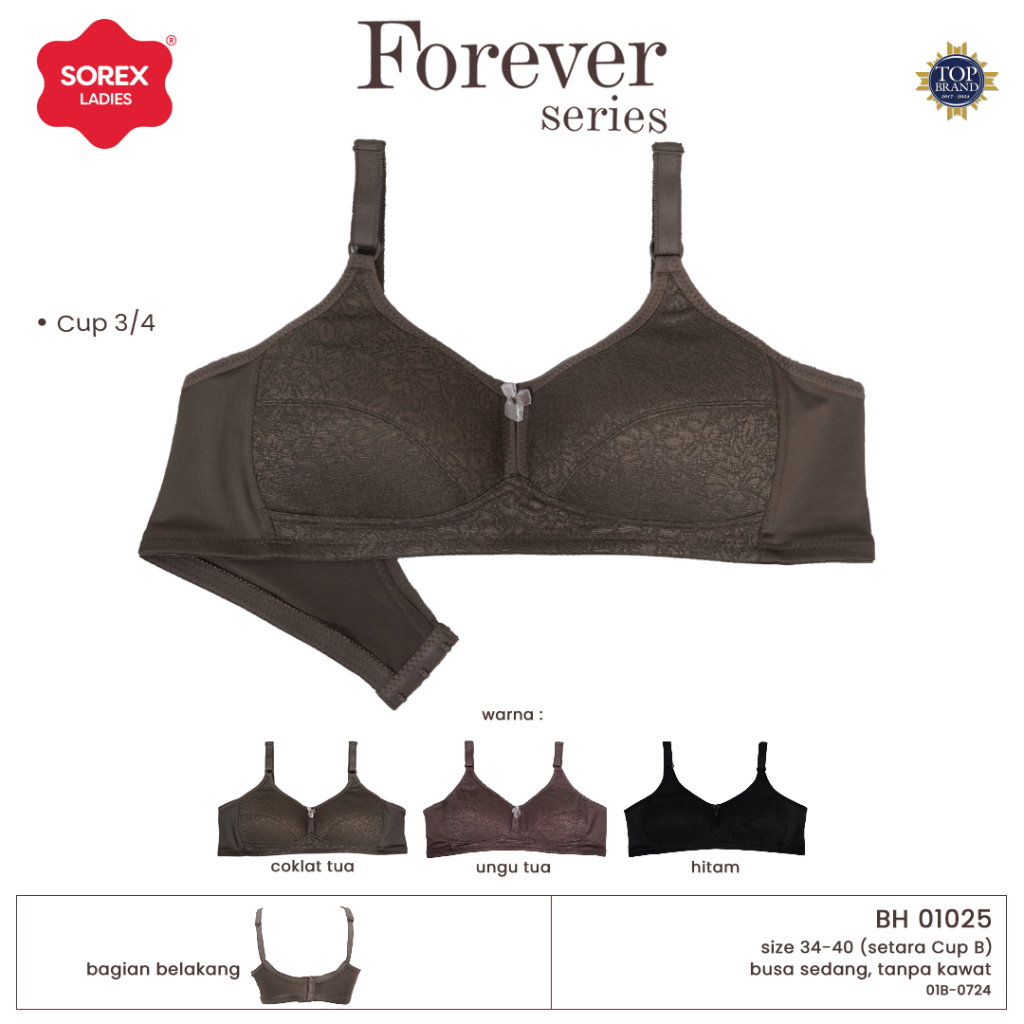 Jual Sorex Bra Harian Forever Series Busa Tipis Tanpa Kawat Kait 3 ...