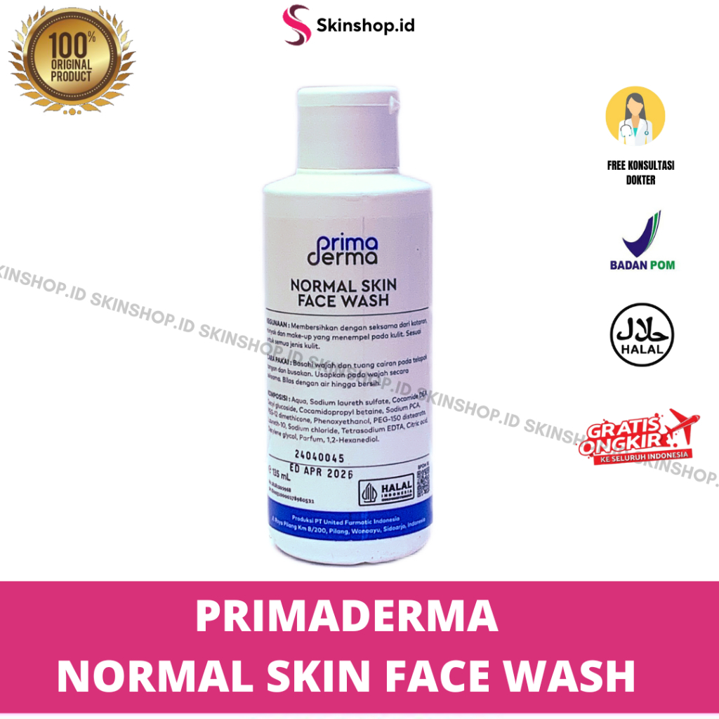 Jual Primaderma Normal Skin Face WASH 135ml Original / Sabun Wajah ...