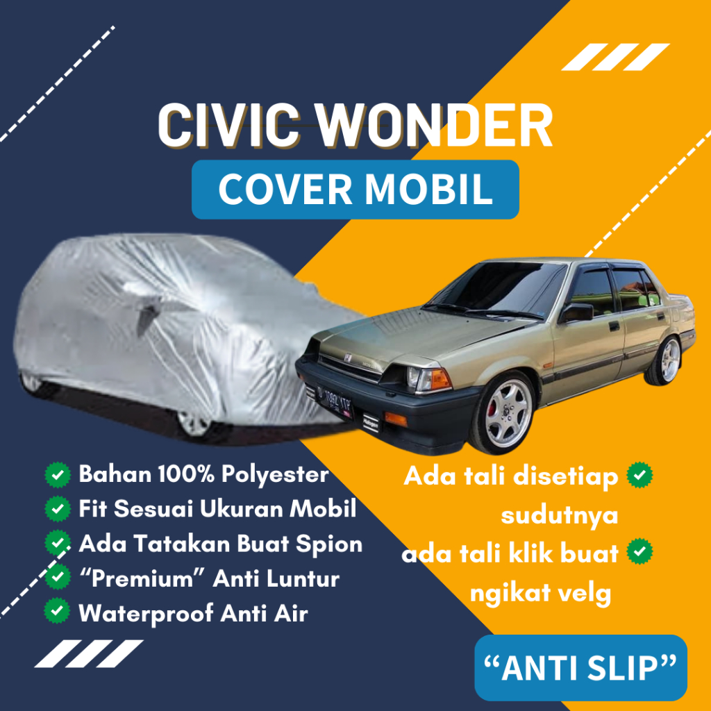 Jual Cover Mobil CIVIC WONDER Premium Bahan 100% Polyester Anti Luntur ...