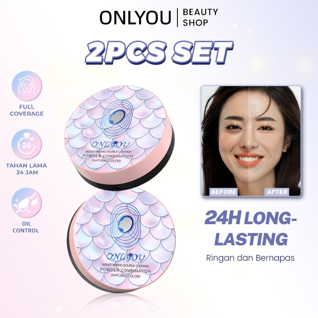 Jual 【BPOM】ONLYOU Mositurizing Double Air Cushion High Coverage ...