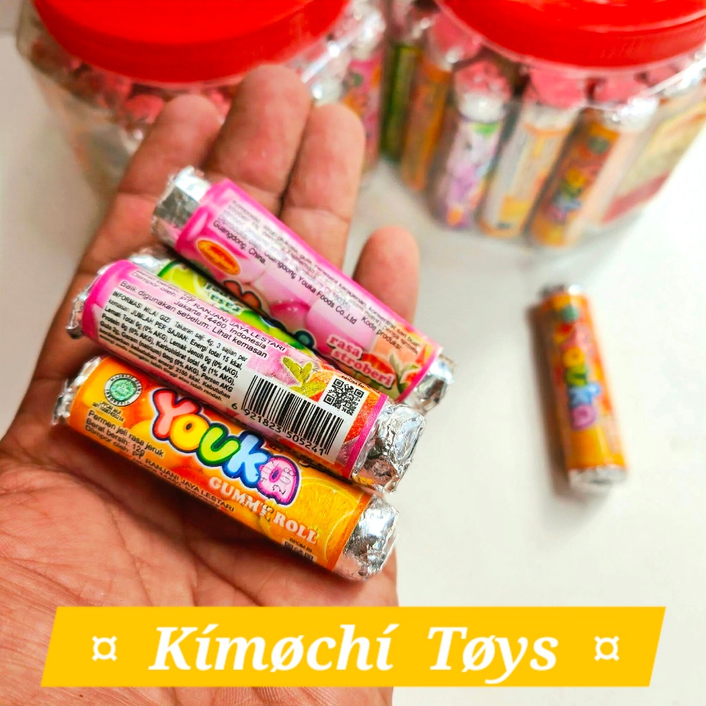 Jual Permen RANJANI Youka Gummy Roll Toples isi 30 Bonbon Lunak Aneka ...