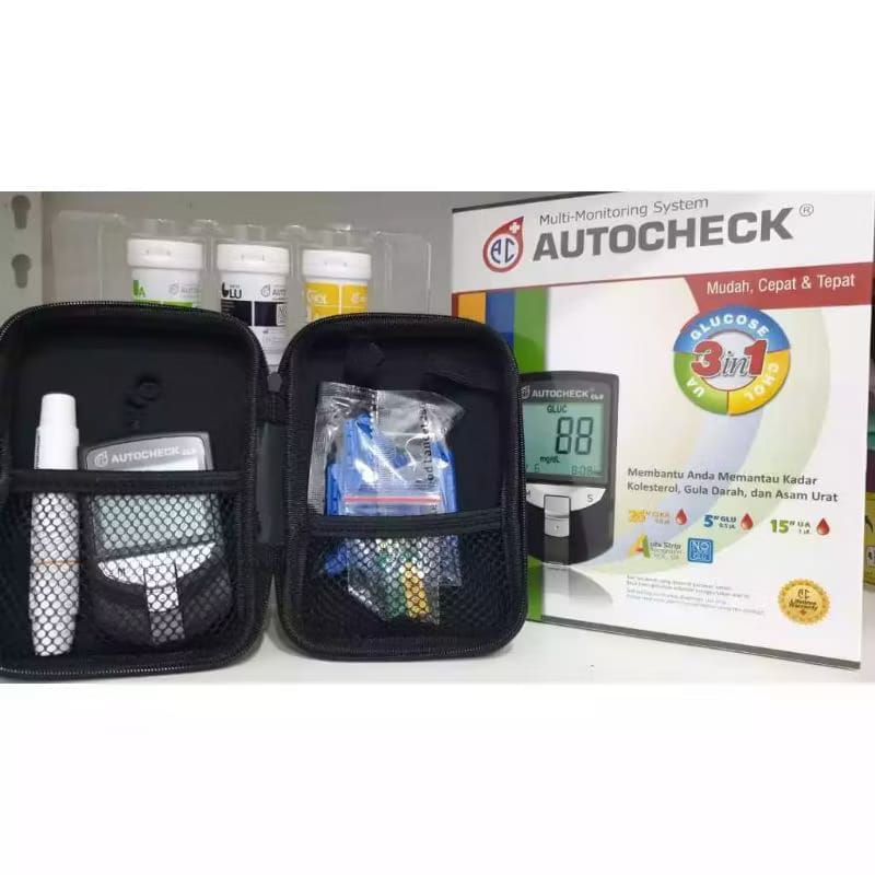 Jual Autocheck 3in1 | Alat cek untuk memantau kada Kolesterol, Asam ...