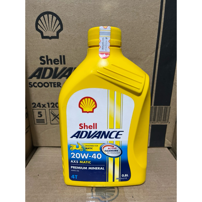 Jual OLI MESIN SHELL ADVANCE AX5 MATIC 20W-40 0,8L SHELL OIL | Shopee ...