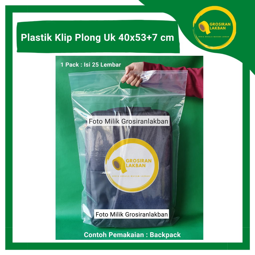 Jual Plastik Klip Plong Pond Jumbo 40x53+7 Ziplock Bening Zipper Baju ...