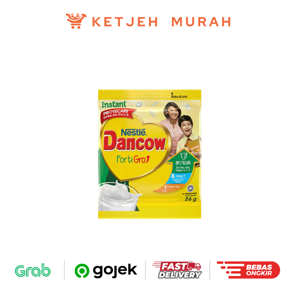Jual Dancow FortGro Susu Putih / Vanila Sachet 1 Renteng isi 10 Sachet ...