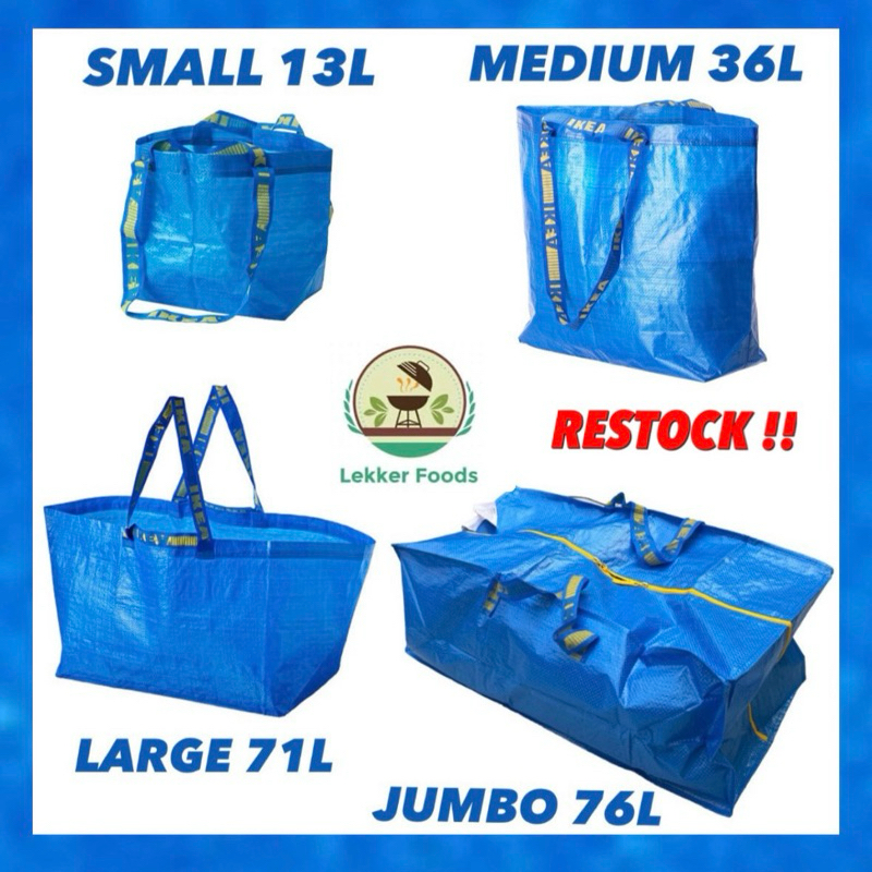Jual Tas Biru Kantong Belanja / Tas Laundry Biru / Tas Lipat ORIGINAL ...