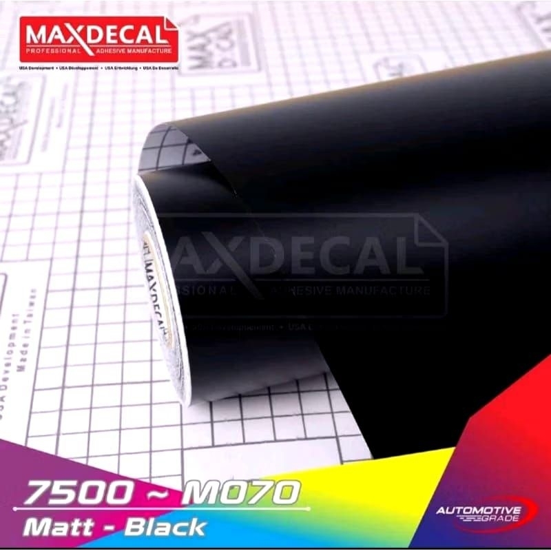 Jual Stiker Vinyl Matt black / Hitam dop / Hitam kabus L 22cm/harga per ...