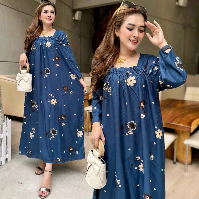 Jual Longdress Fuji Rayon Lengan 3/4 Daster Kekinian Daster Fuji Dress ...