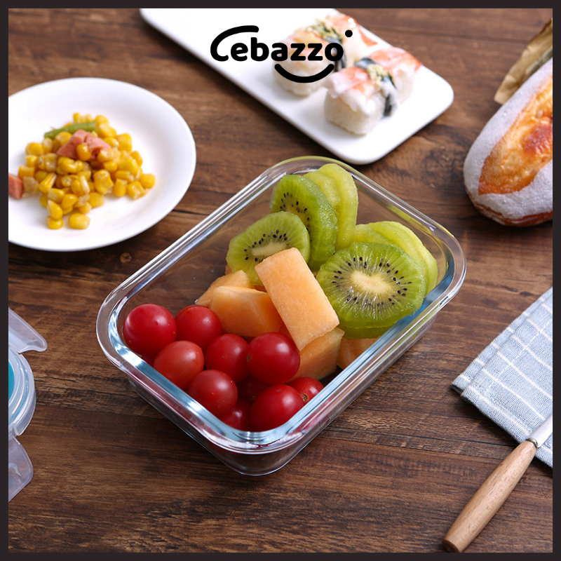 Jual [830ML/1500ML]Cebazzo Food Storage Kotak Bekal Kaca Kontainer ...