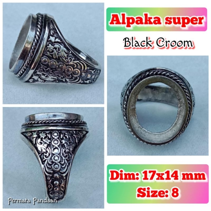 Jual emban batu akik dan permata alpaka super ukir bali.67 | Shopee ...