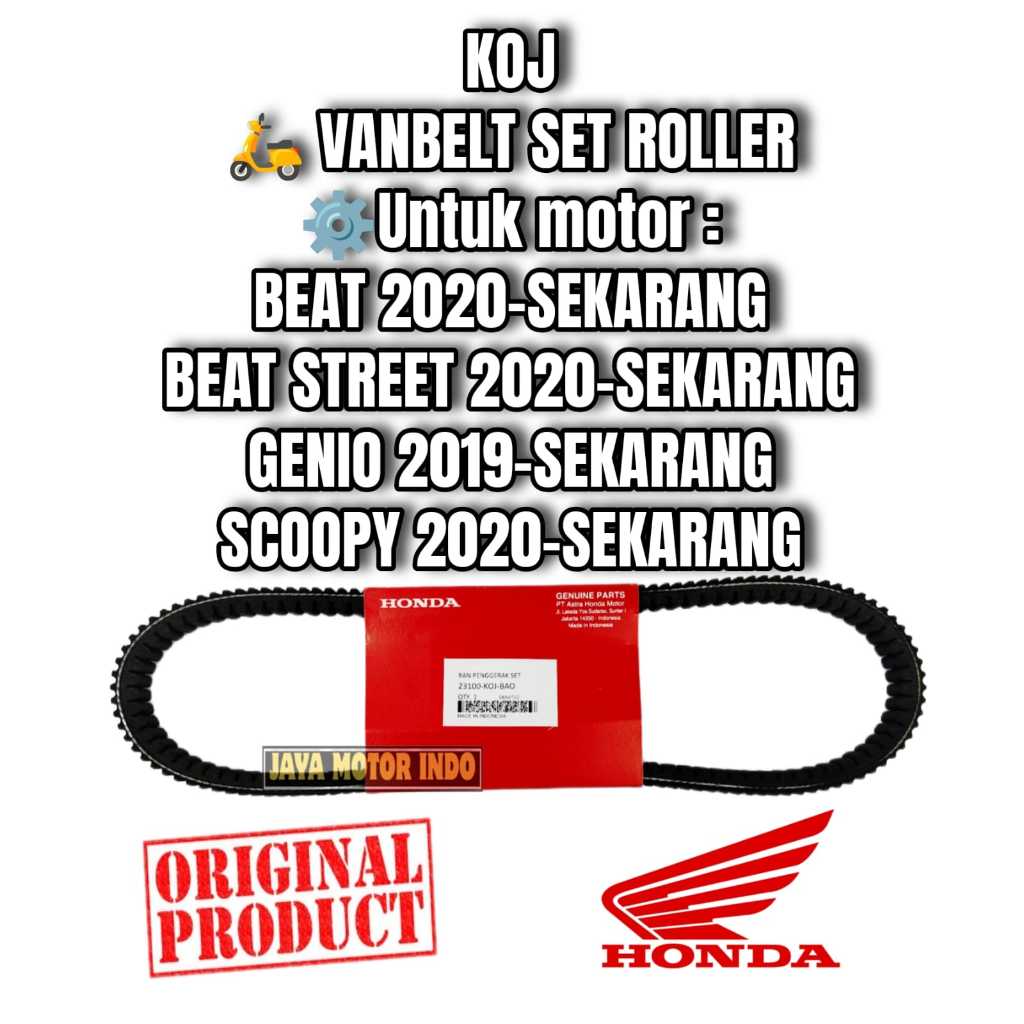 Jual VANBELT ROLLER SET ASLI HONDA KOJ BEAT GENIO SCOOPY DONAT BEAT STREET VBELT ORIGINAL HONDA ...