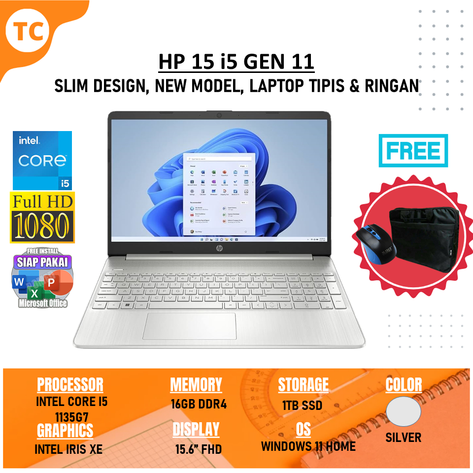 Jual PROMO Laptop Murah HP 15 Intel Core i5 1135G7 Ram 16GB 1TB SSD ...