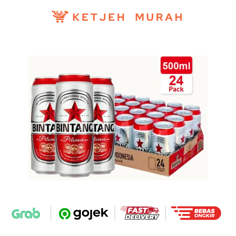 Jual Beer Bir Bintang Pilsener Can Kaleng 500 ML 1 Dus isi 24 Kaleng ...
