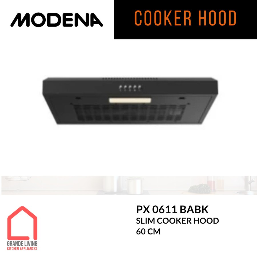 Jual Modena Slim Cooker Hood Tudung Hisap Asap Dapur 60 cm PX 0611 BABK | Shopee Indonesia