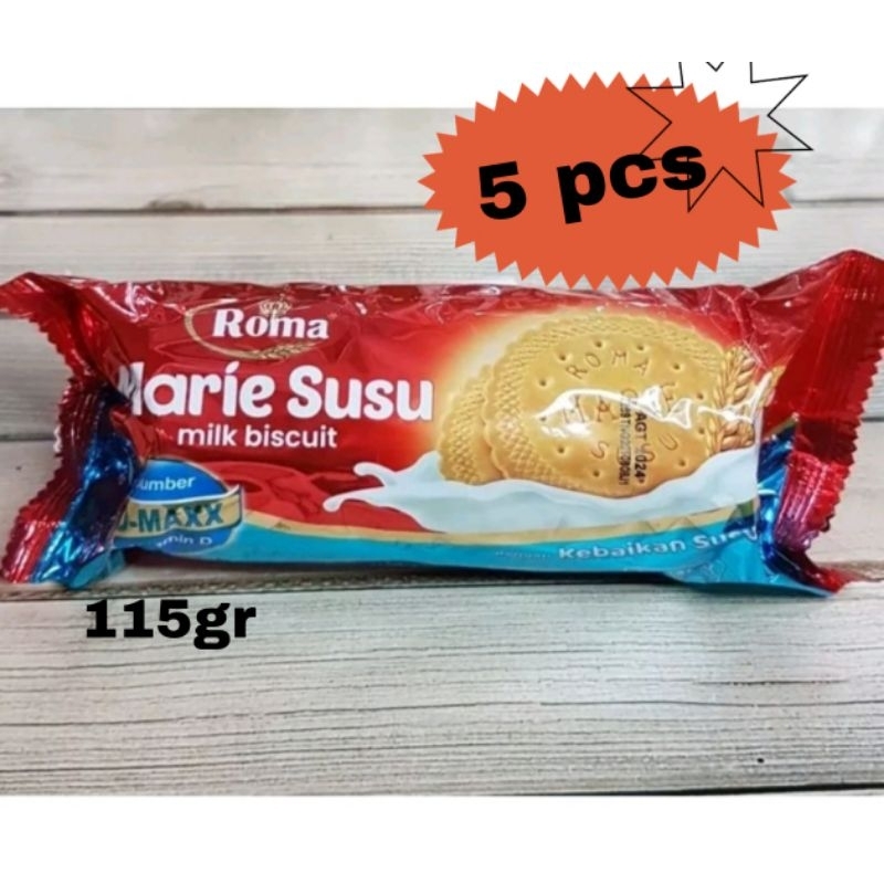 Jual Biskuit Roma Marie Susu 115 gr ( 5 PCS ) | Shopee Indonesia