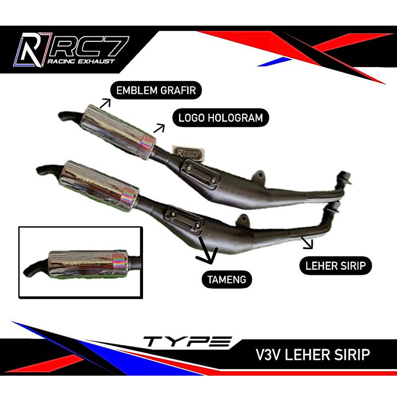 Jual PROMO!! Knalpot Force1/F1z/F1zr Model Standar Racing Leher Sirip ...