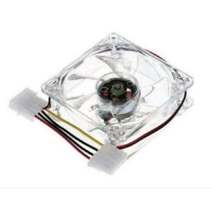 Jual Fan casing 8 cm transparan / fan casing lampu / cooler PC / CPU ...