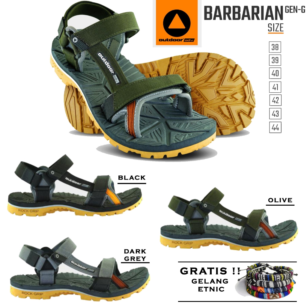 Jual Sandal Gunung Outdoor Adventure Coloseum dan Barbarian Original, Sendal Hiking Gunung ...