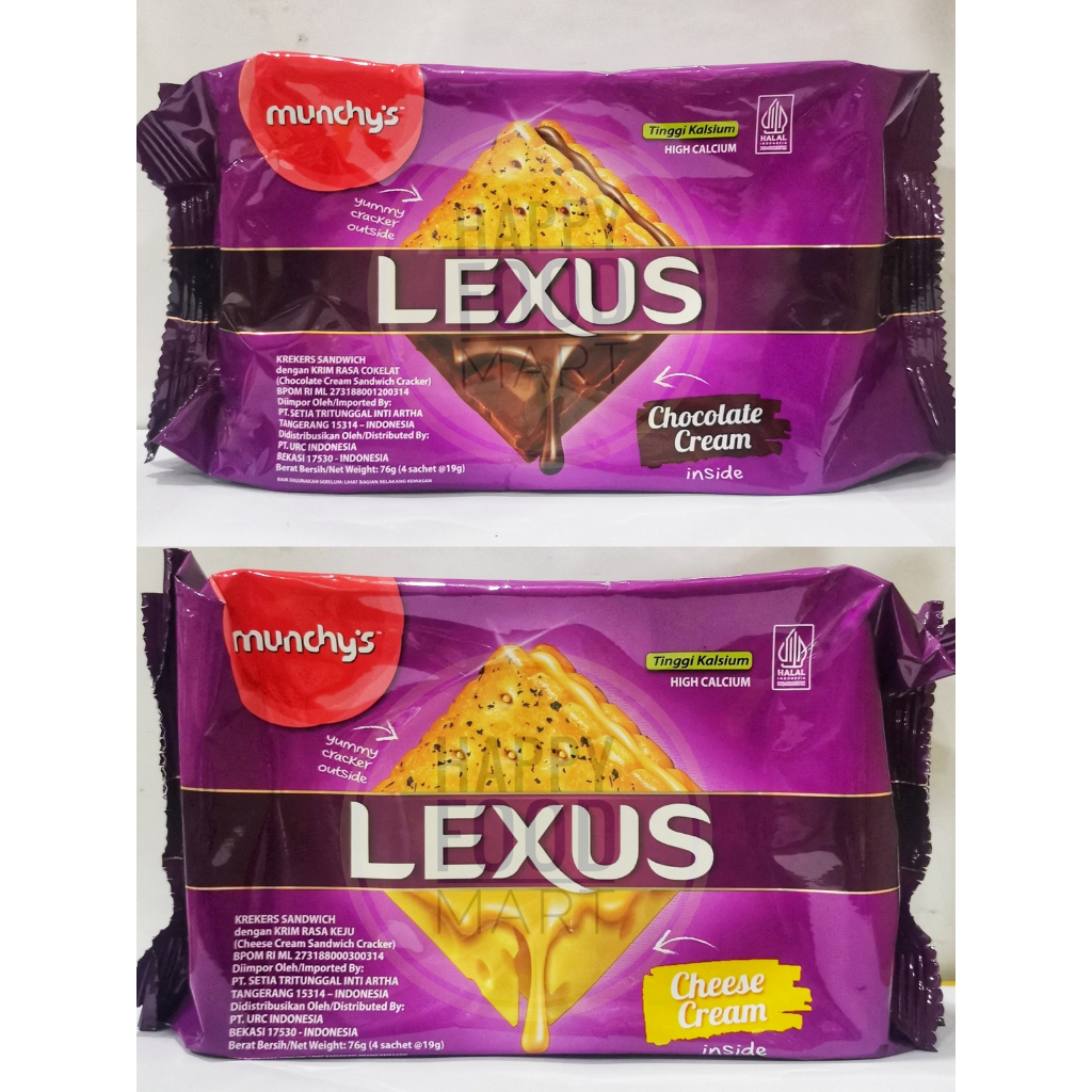 Jual [HALAL] MUNCHYS LEXUS CRACKERS 76 GRAM/BISKUIT MUNCHY COKLAT ...