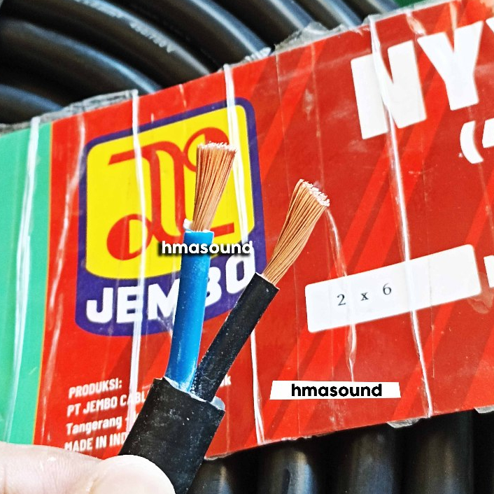 Jual Kabel Listrik Serabut Jembo NYYHY 2x6 2 x 6 mm Ecer / Meteran | Shopee Indonesia