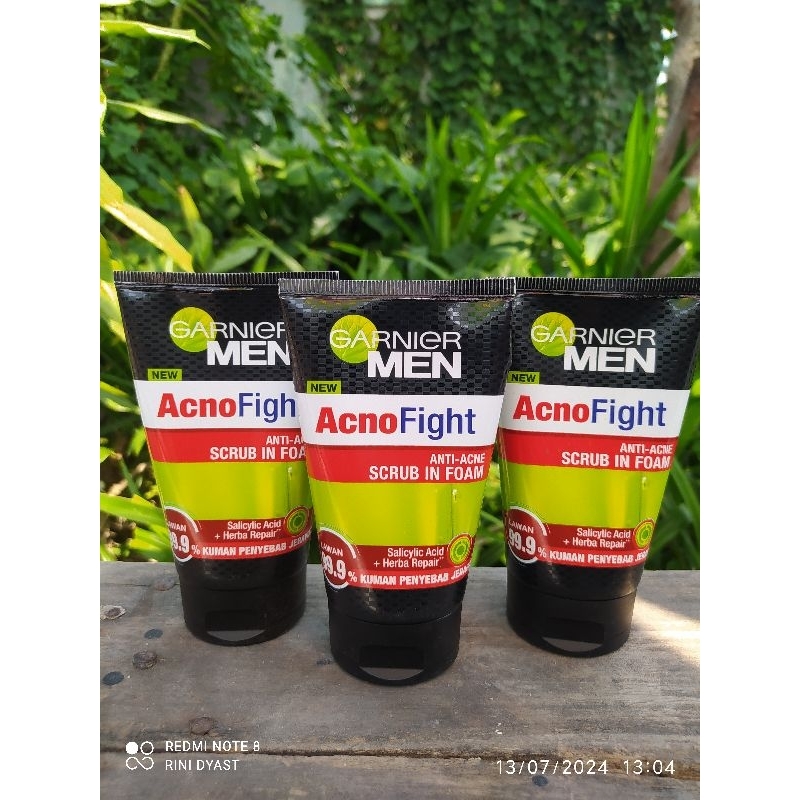 Jual Garnier Men Acno Fight Anti Acne Scrub In Foam 100ml | Shopee Indonesia