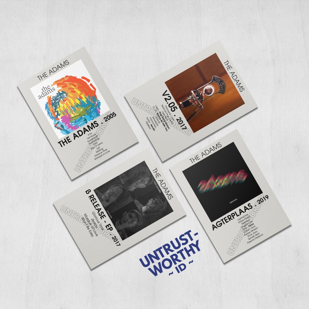 Jual Poster The Adams Album dan EP Ukuran A5 (4pcs) | Shopee Indonesia