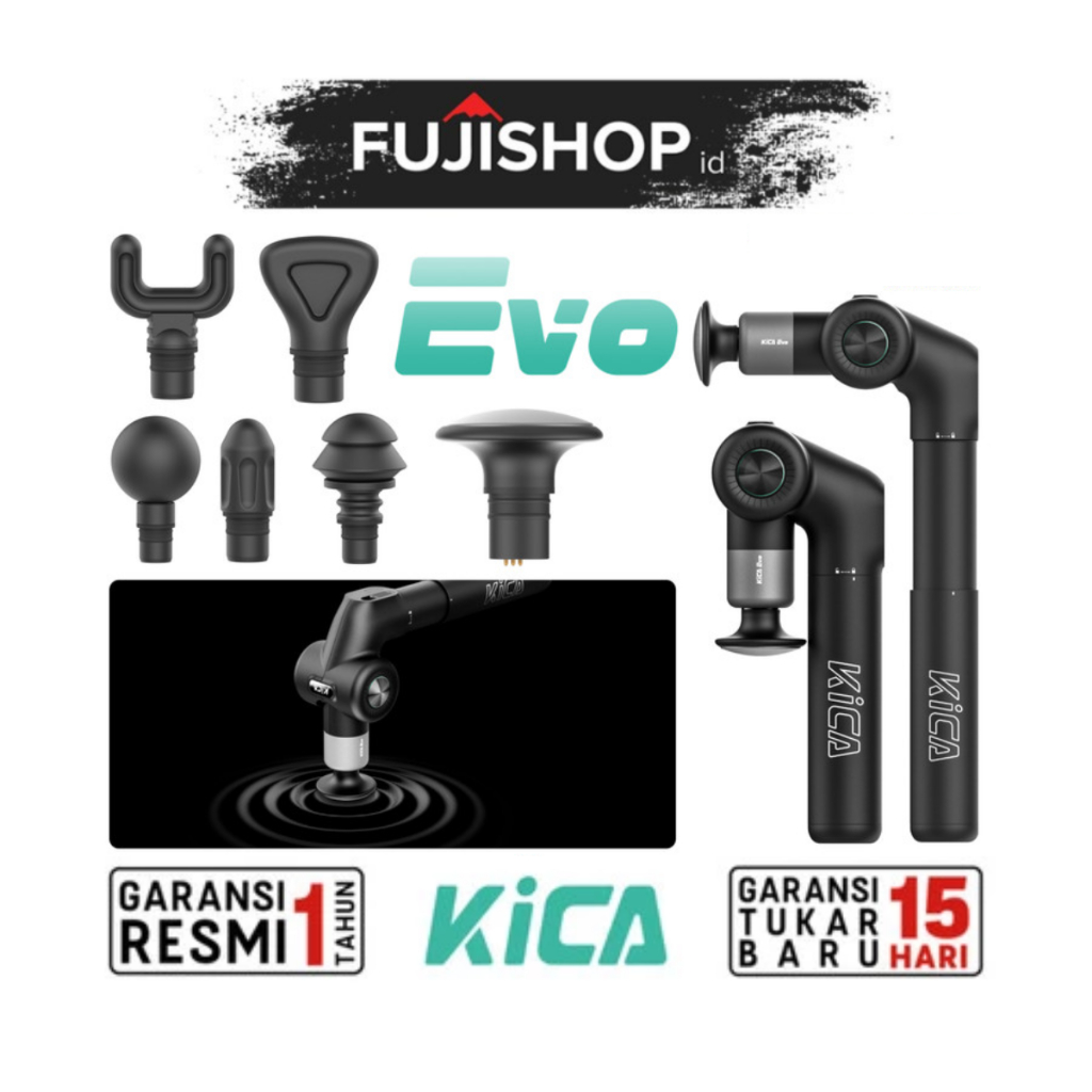 Jual KiCA EVO Foldable Massage Gun Black / KiCA EVO Massage Gun ...
