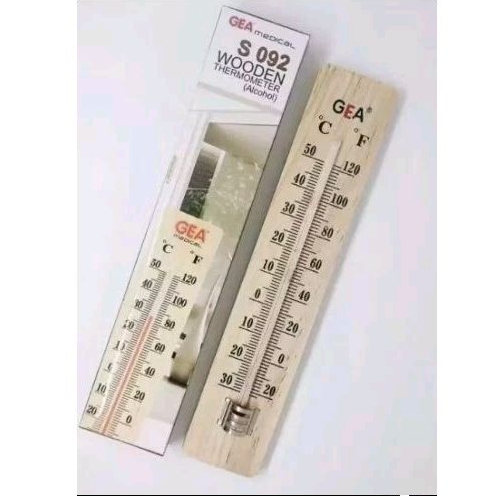 Jual Thermometer Ruang GEA Kayu / Thermometer Ruang Wooden GEA / Thermometer Dinding | Shopee ...