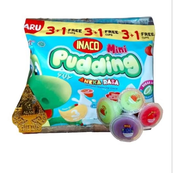Jual Inaco Pudding mini Aneka Rasa dengan Nata De Coco, 1 renceng isi ...