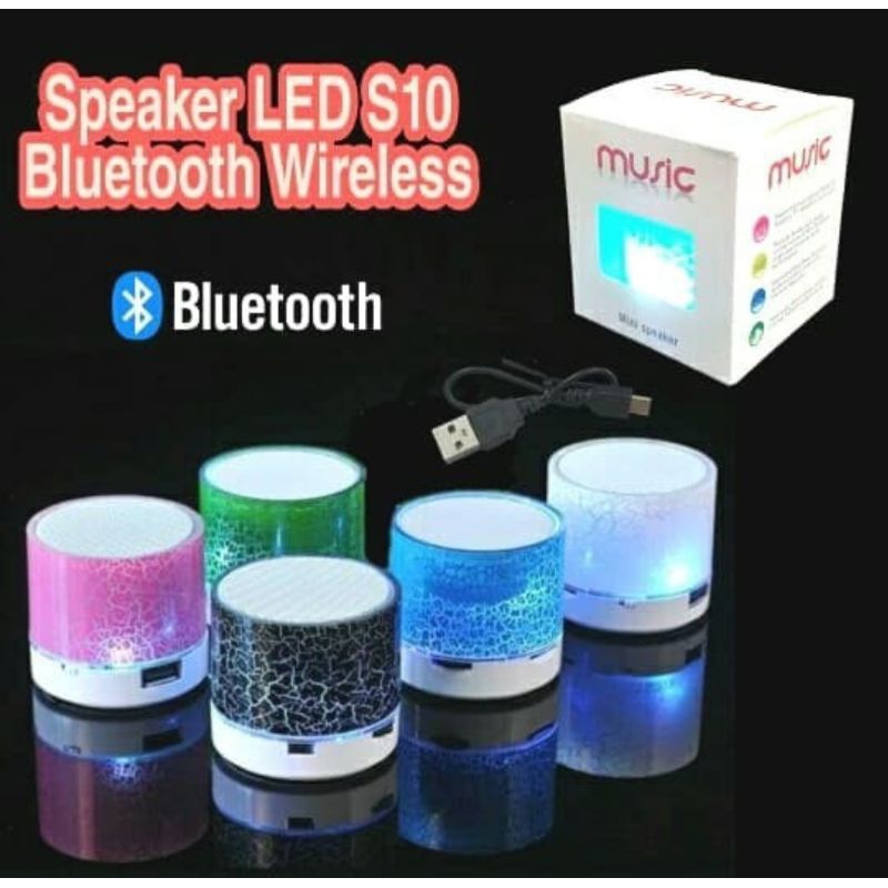 Jual Speaker Mini led model Retak Portable Wireless Speaker BA SS086 ...