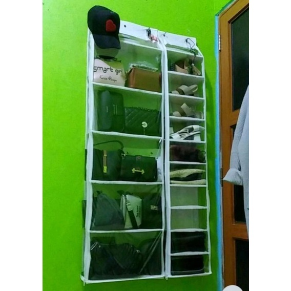 Jual Rak Tas Polos Jumbo Full Resleting 6 Susun dan Rak sepatu gantung ...
