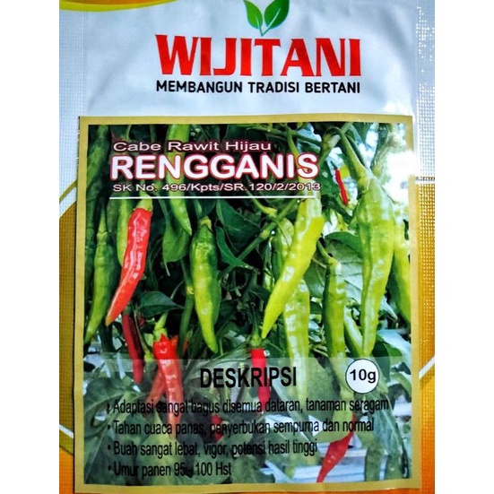 Jual KODE U77P RENGGANIS Benih Cabai Rawit Hijau WIJI TANI Cabe Rawet ...