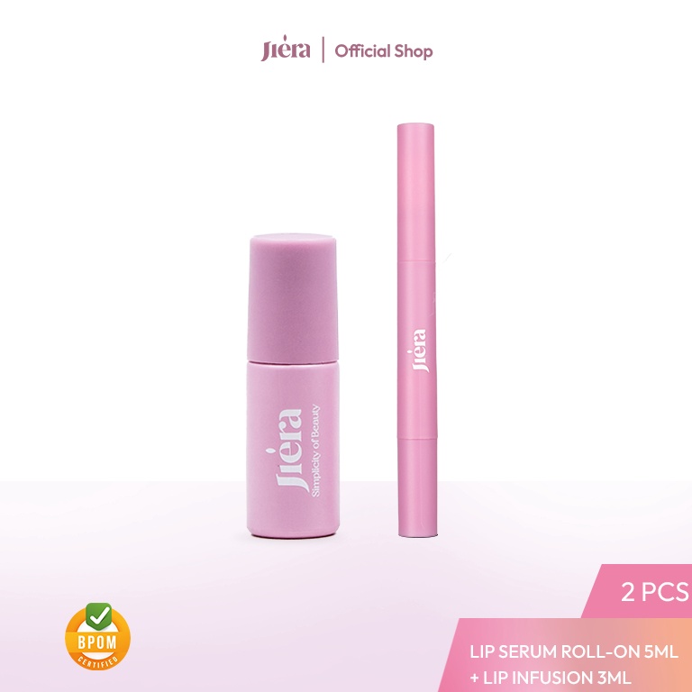 Jual KODE K14F Jiera Natural Lip Serum 5ml Roll on JIERA Colla C Lip ...