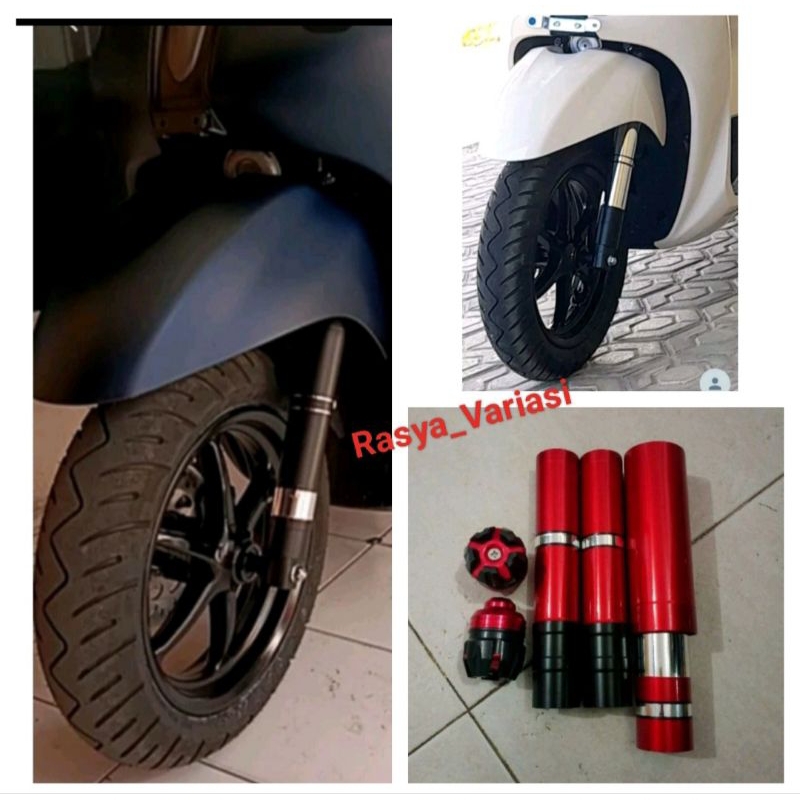 Jual PAKET KOMPLIT Cover Shock Depan Belakang Plus Jalu Honda Stylo 160 ...