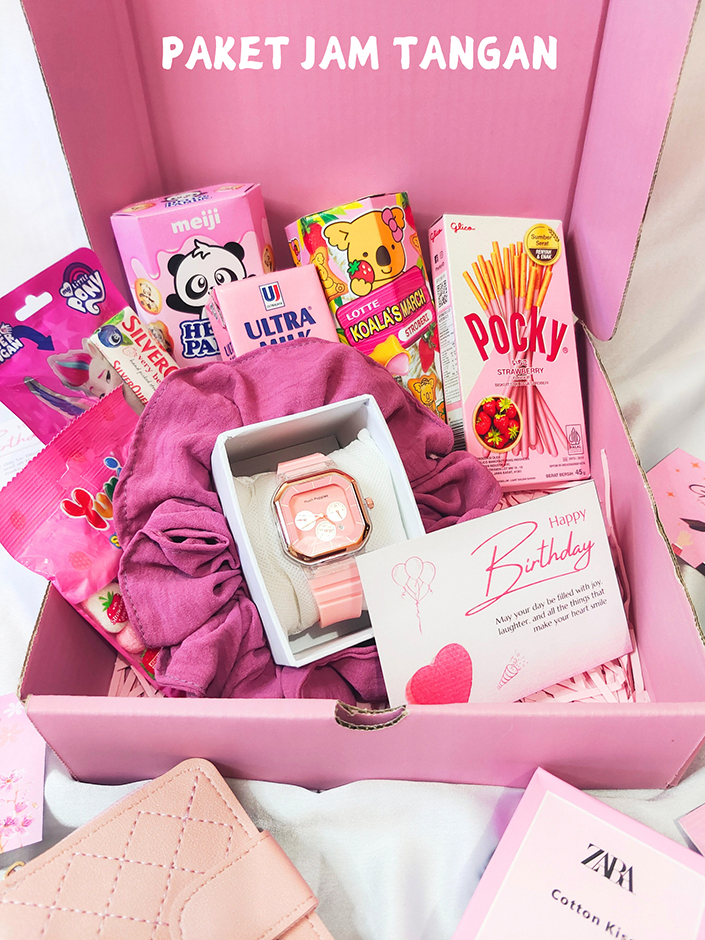 Jual INAYA Hampers Snack Box Pink Series | Kado Gift Box Hadiah Kado ...