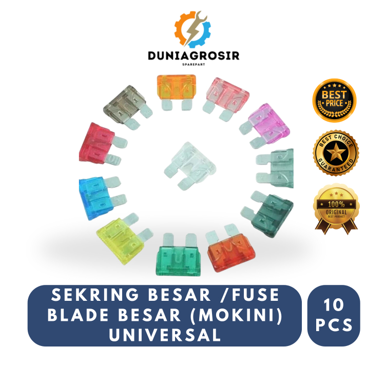 Jual 10 PCS SEKRING BESAR/ FUSE BLADE DX BESAR ( MOKINI ) | Shopee ...
