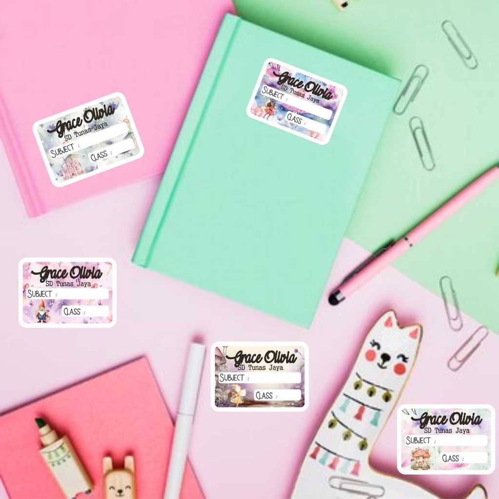 Jual Stiker Label Nama Waterproof Mata Pelajaan / Sticker Mapel ...