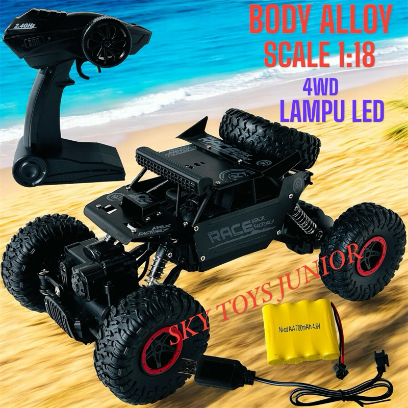 Jual MOBIL RC SCALE 1:18 BODY ALLOY 4WD MAINAN ANAK MOBIL REMOTE RACE APEX FACTORY MONSTER TRUCK ...