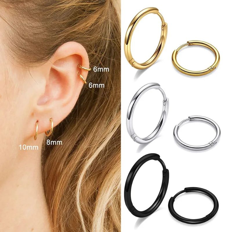 Jual Sepasang 2 pcs anting hip hop-anting bayi-anting hoop-hoop earing ...