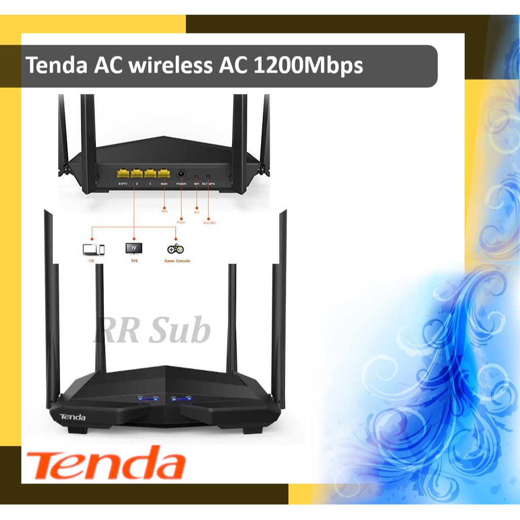 Jual TENDA AC6 AC1200 Dual Band 2.4/5GHz Wireless AC Smart Router ...