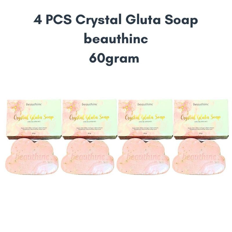 Jual 4 Pcs Sabun Crystal Gluta Soap By Beauthinc kemasan 60 gr Pencerah ...