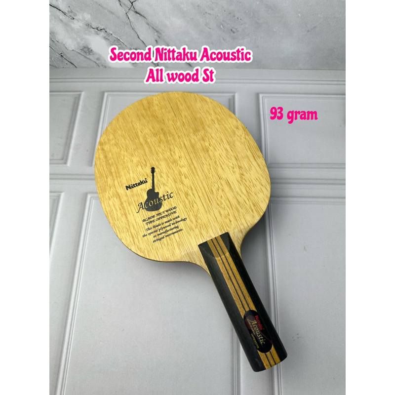 Jual Second kayu bet blade bat tenis meja pingpong Nittaku Acoustic all wood original market ...