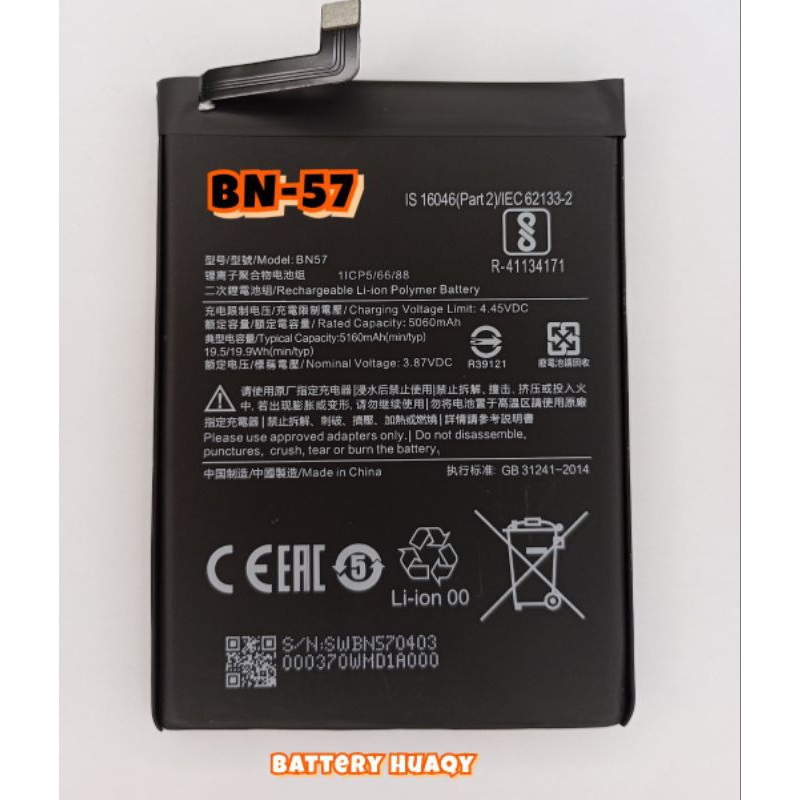Jual Baterai Batre Xiaomi Poco X3 Poco X3 Pro Poco X3 NFC BN-57 Battery ...