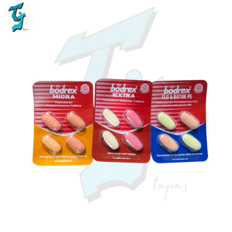 Jual BODREX Migra / Extra / Flu&Batuk PE, 1 strip 4 tablet | Shopee ...