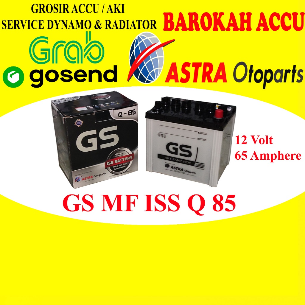 Jual AKI MOBIL GS MF ISS Q85 , 65 AH ATRA OTOPARTS | Shopee Indonesia