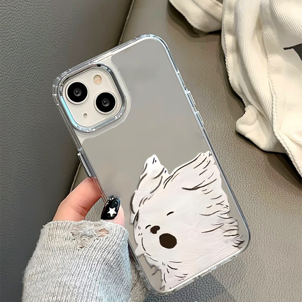 Jual Case Iphone Puppy Menguap Mirror unik Lucu gemas IP X XR XSMAX XS ...