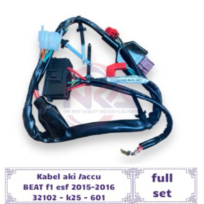 Jual kabel aki accu beat f1 esp esf 2015 - 2016 full set box sikring ...