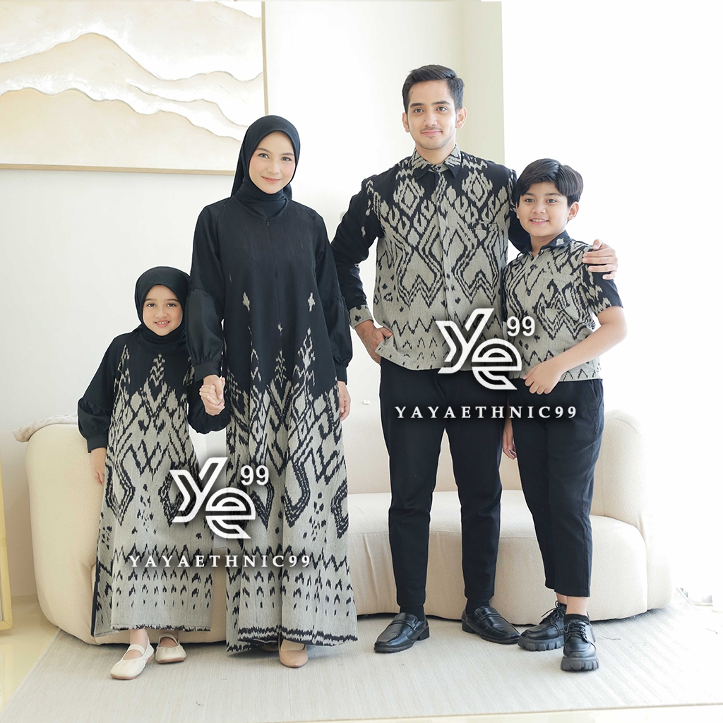 Jual [Ready Stock] Yayaethnic99 Couple Tenun Yaya Dress Motif Black ...
