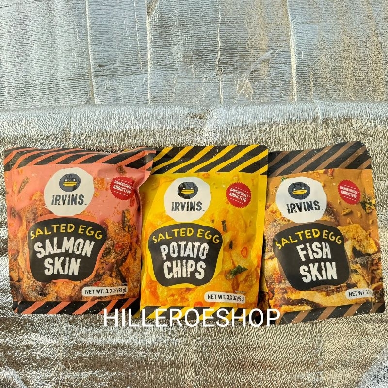 Jual IRVINS SALTED EGG 95GRAM FISH SKIN SALMON SKIN POTATO CHIPS ...
